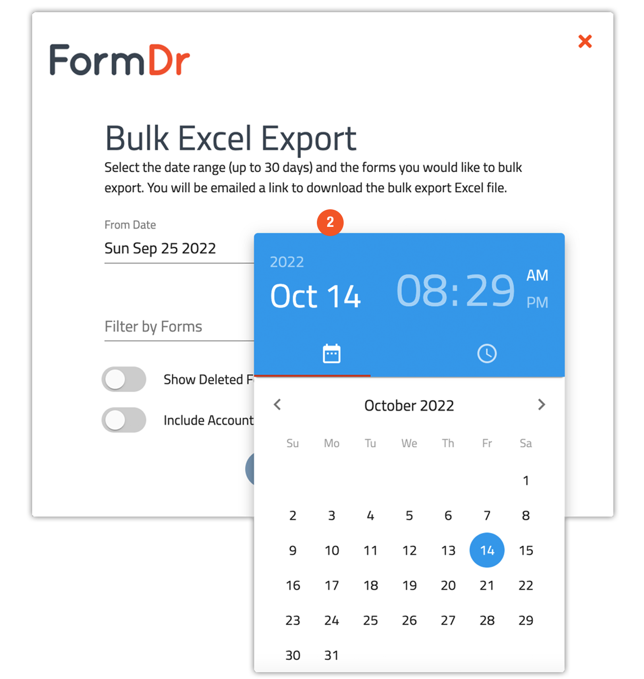 bulk-excel-export-formdr-product-guide