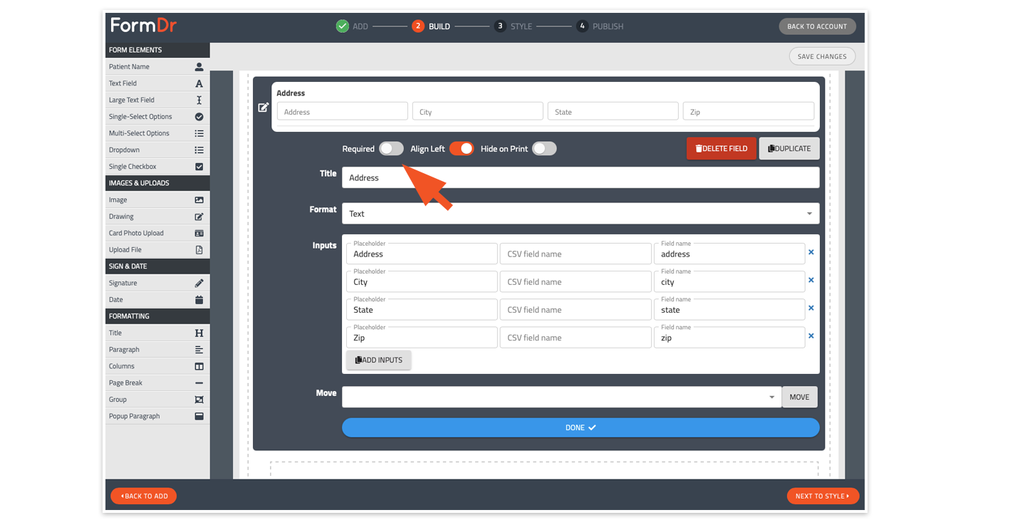 How To Make A Text Field Required FormDr Product Guide