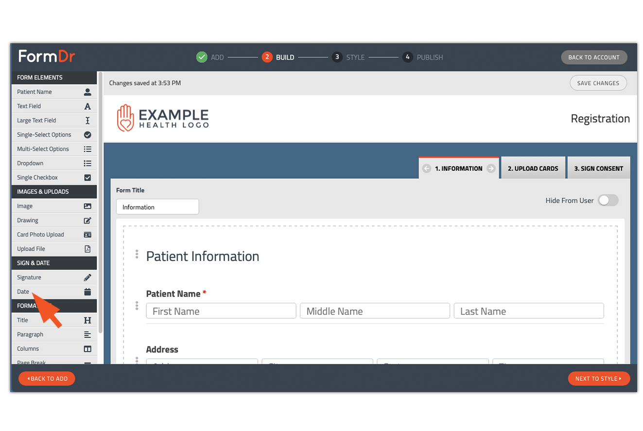 How To Add Date Of Birth To The Form FormDr Product Guide