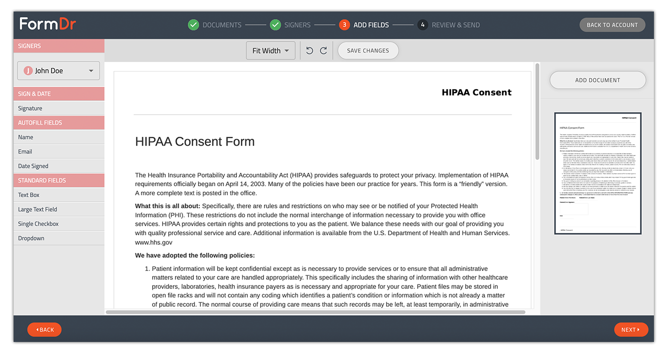 How To Create A Document Template FormDr Product Guide