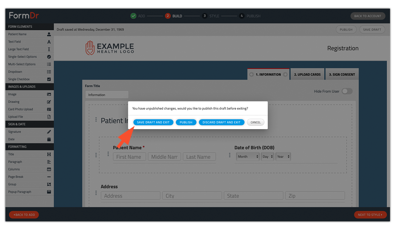How To Save A Draft Of My Packet/Form – FormDr Product Guide